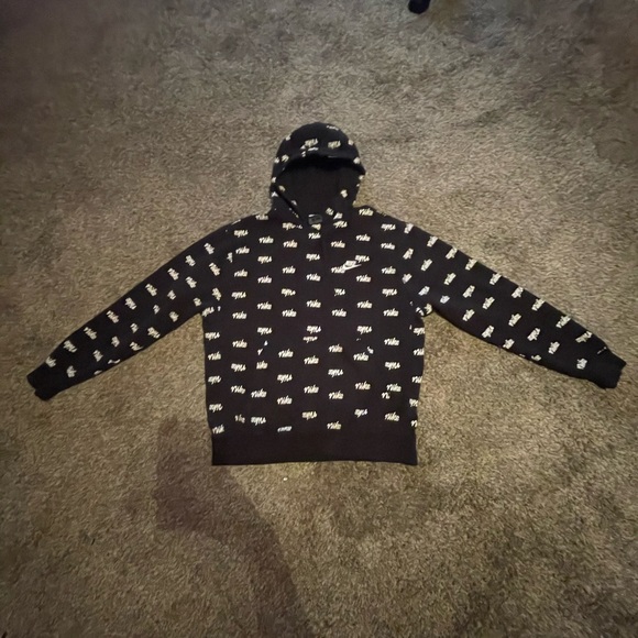 Nike | Jackets & Coats | Nike Logo All Over Hoodie | Poshmark